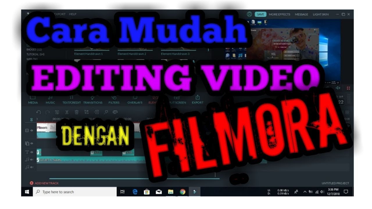 TUTORIAL EDITING VIDEO DENGAN APLIKASI WONDERSHARE FILMORA - YouTube