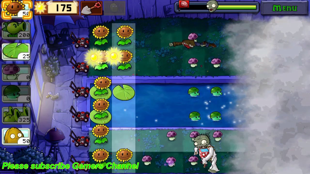 Fog - Plants vs Zombies level 1 - YouTube