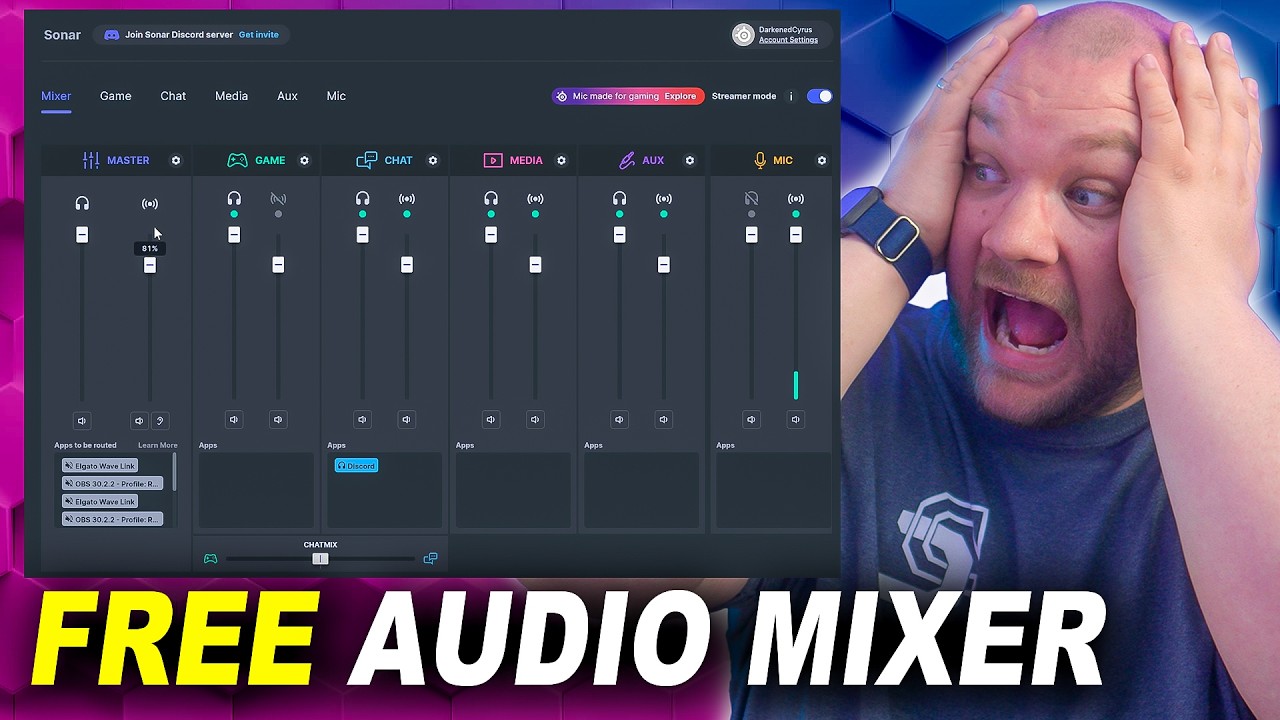 Steel Series Sonar Tutorial! Split Audio for OBS, Discord, Spotify, Twitch - YouTube