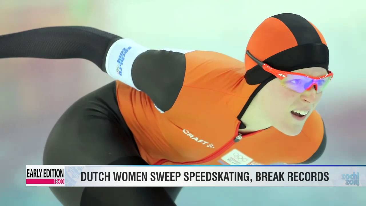 Dutch women sweep short-track event - YouTube