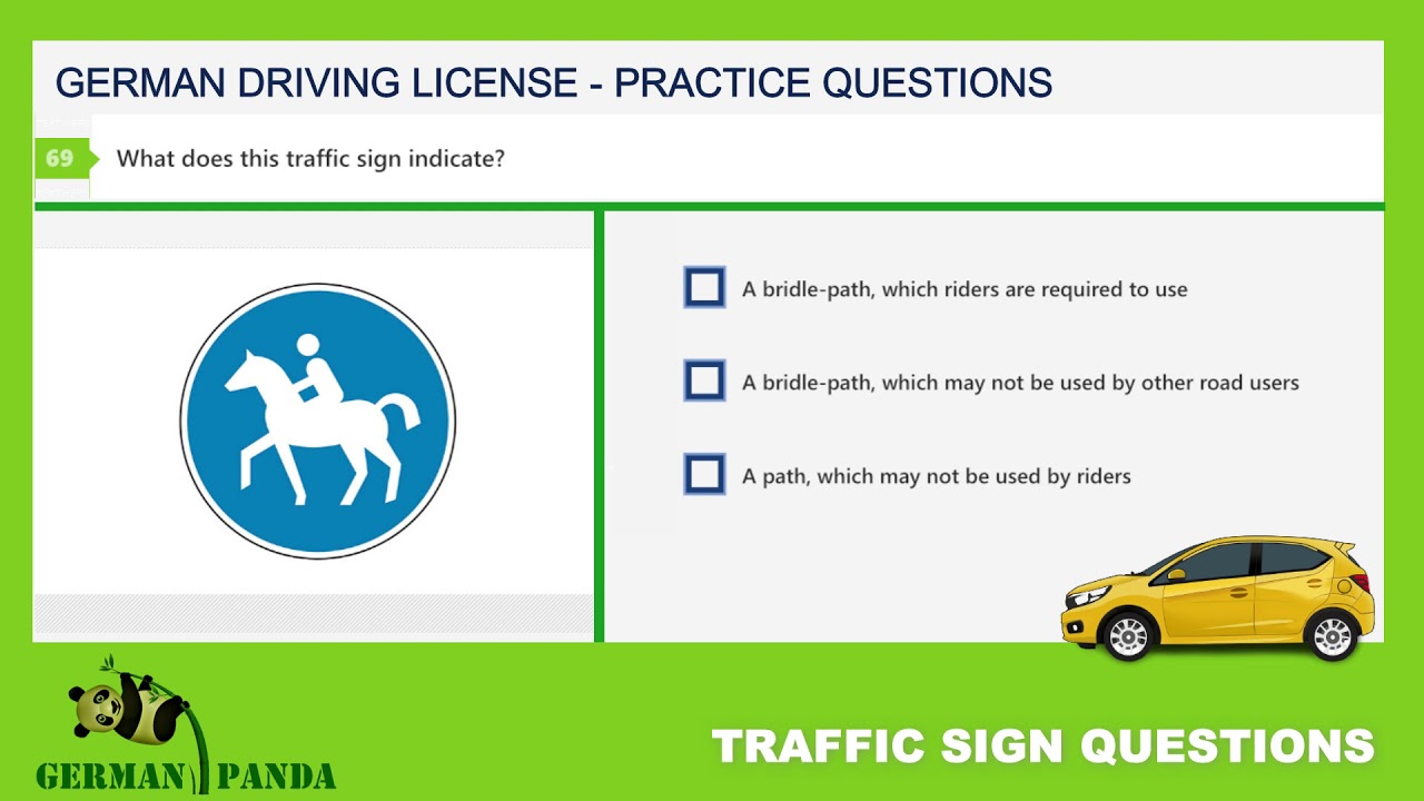 TRAFFIC SIGNS 14/32 | Driving License Germany | Theory Exam in English ...