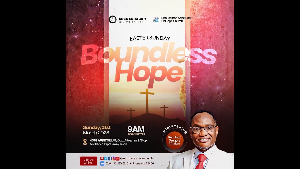 BOUNDLESS HOPE| EASTER SERVICE | SSOH | 31-03-2024 - YouTube