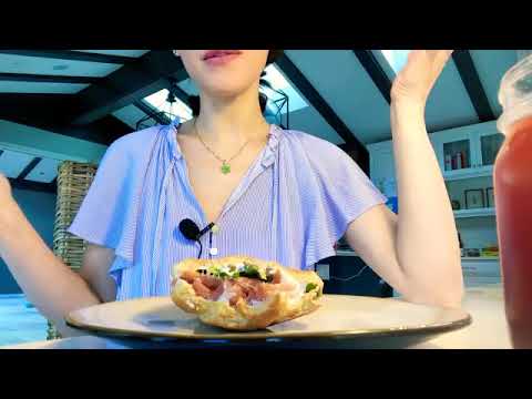 ASMR Eating Sounds - Soft Spoken Lox Sandwich