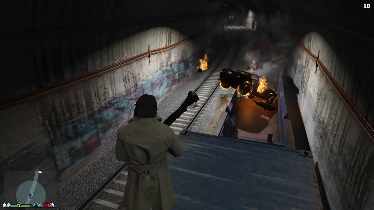 Grand Theft Auto V Train Fun - YouTube