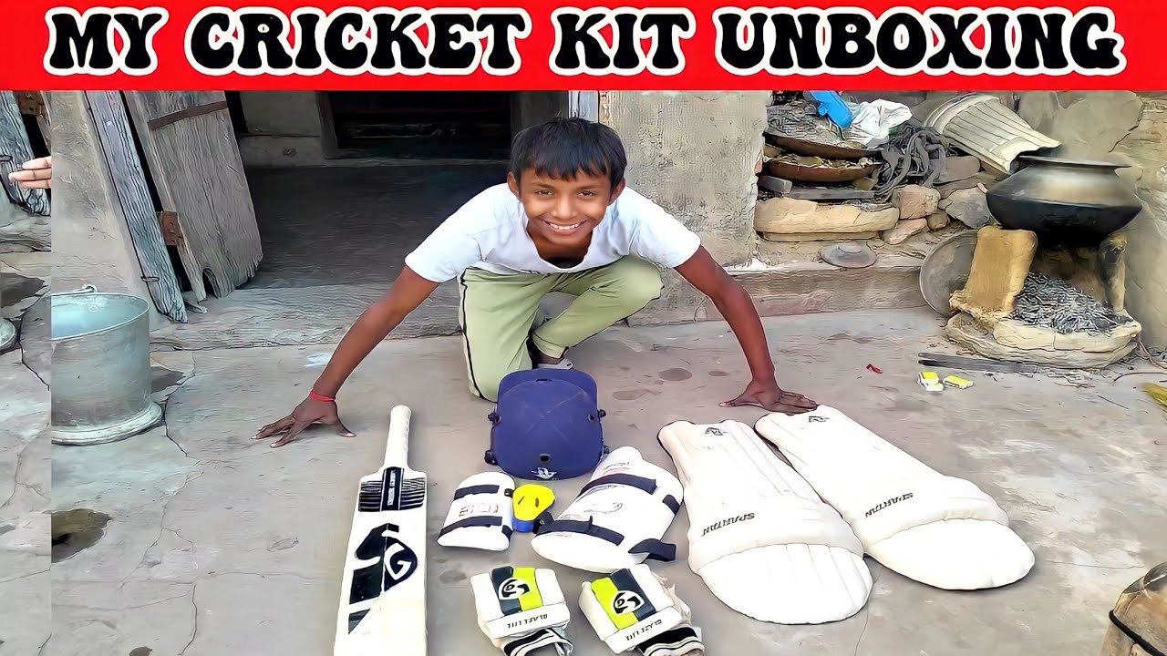 my cricket kit unboxing 😀🏏 #cricket #viratkohli - YouTube