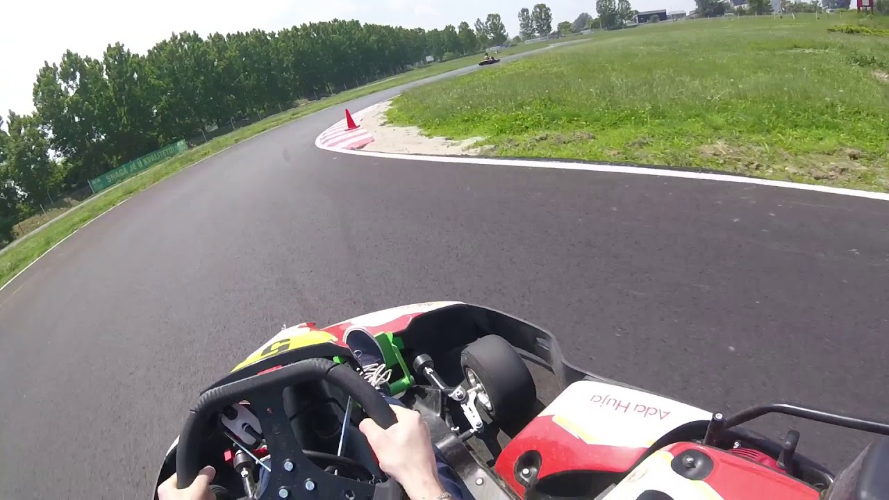 Go Kart drifting on freshly asfalted track - YouTube