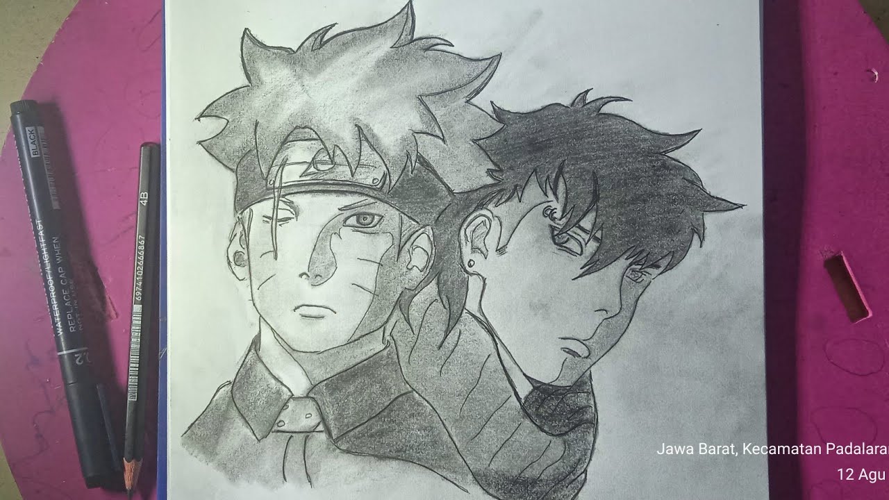 easy draw boruto timeskip||how to draw kawaki from anime boruto#how to ...