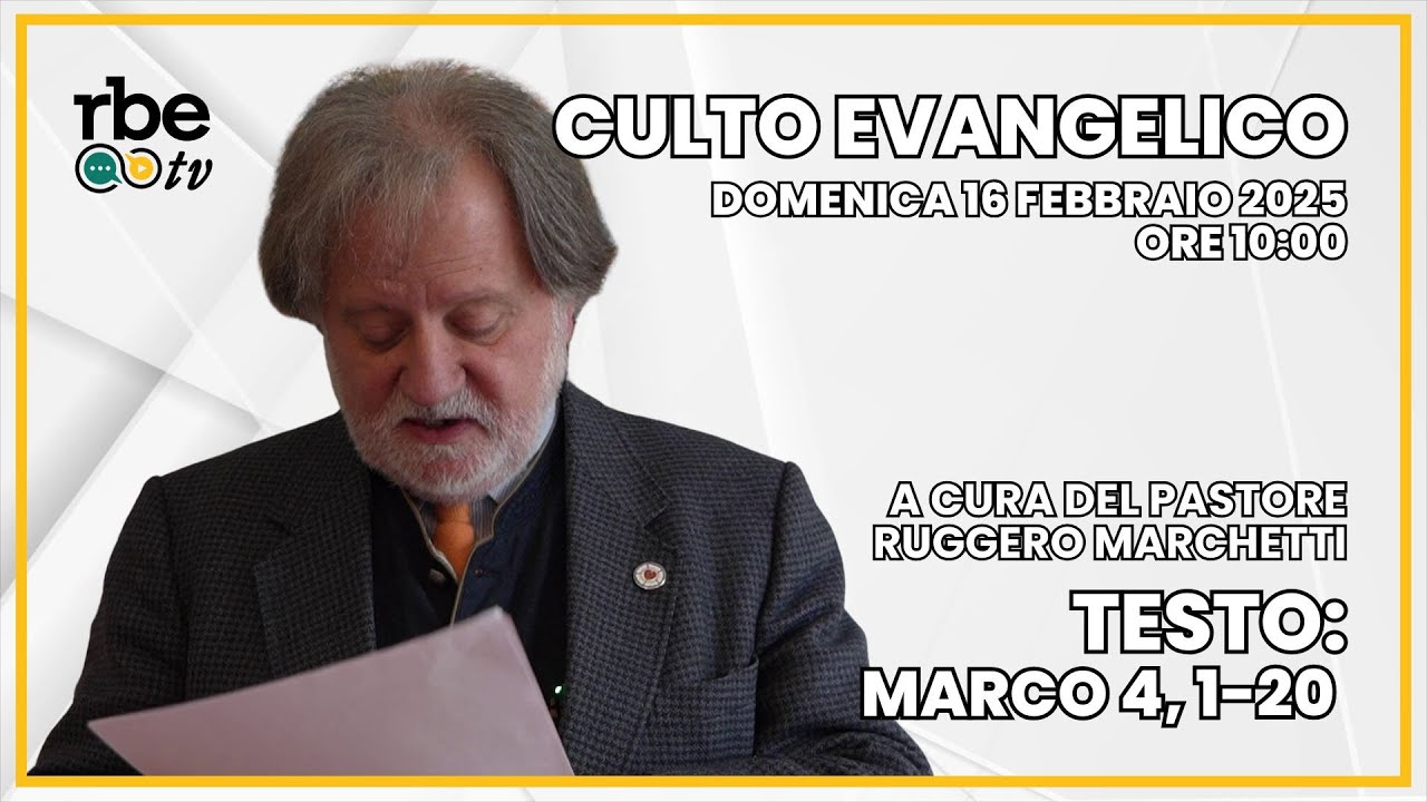 Marco 4,1-20 | Culto Evangelico - 16 Febbraio 2025 - YouTube