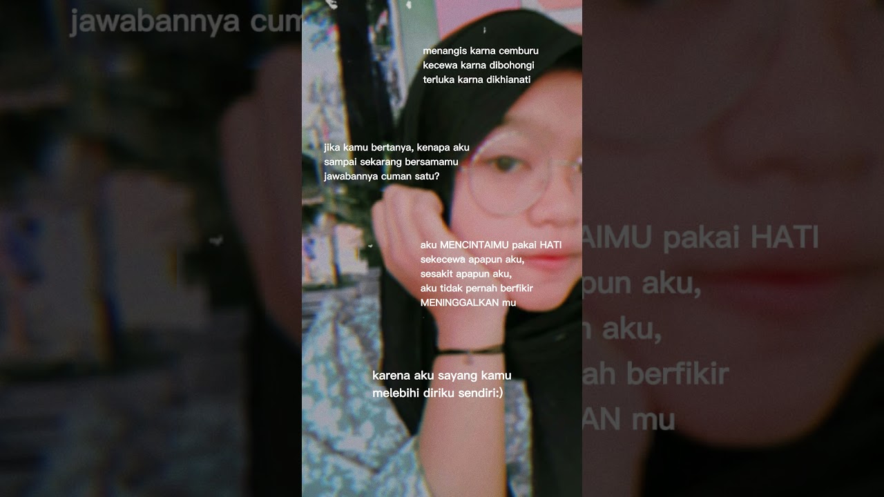 aku sayang kamu melebihi diriku sendiri 😔 - YouTube