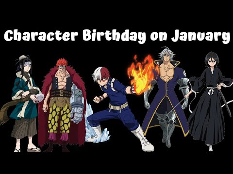 Top 5 anime characters birthday - Everyday on January Part 2 - YouTube