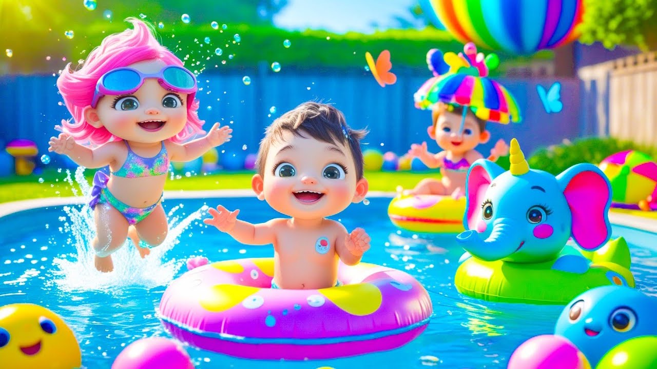 Yes Yes Swimming Pool Song | KidssVenture - Nursery Rhymes & Kids Songs ...
