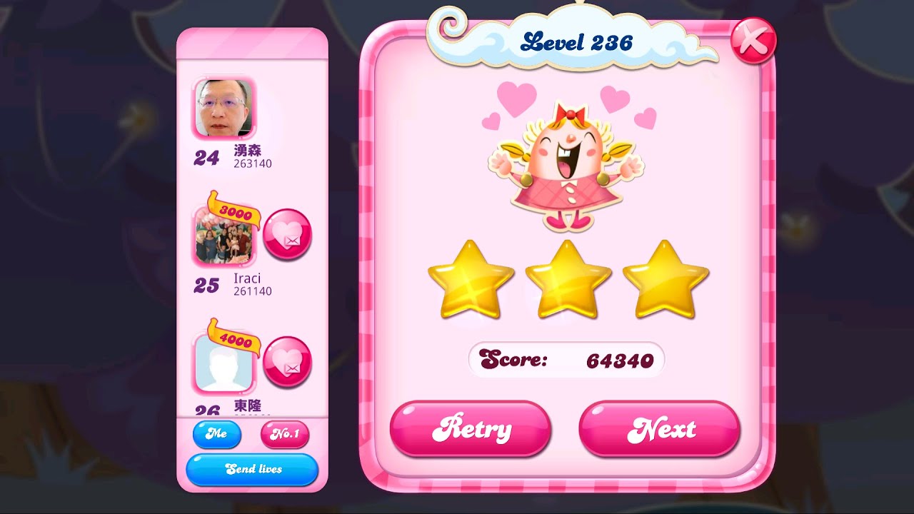 Candy Crush Saga Level 236 - YouTube