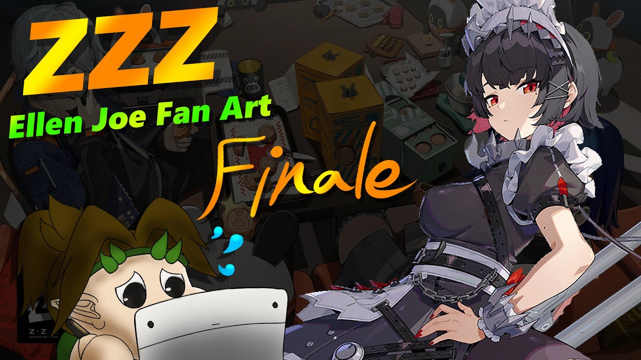 🔷𝘼𝙧𝙩 𝙎𝙩𝙧𝙚𝙖𝙢🔷Drawing Ellen Joe from Zenless Zone Zero [Finale] - YouTube
