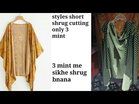 How to cut styles short shrug|| style short shrug tutorial step by step ...