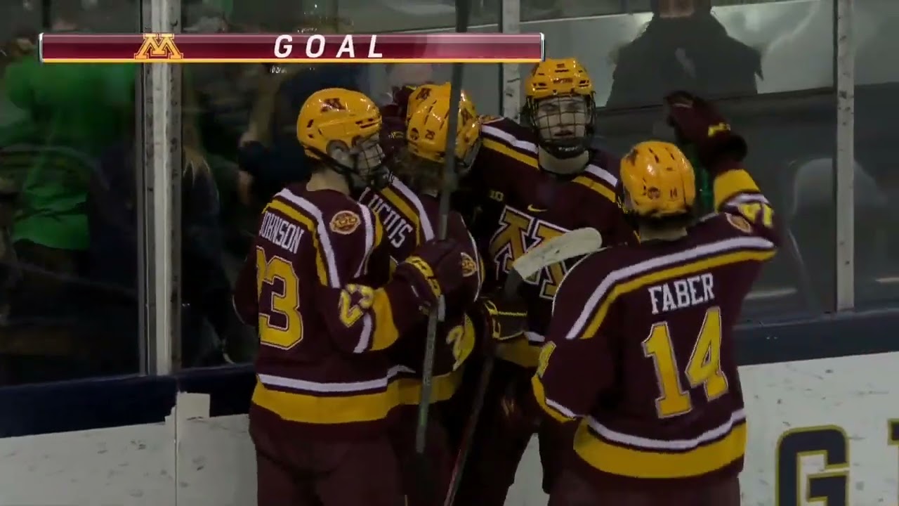 Highlights: Gopher Men's Hockey Takes Down Notre Dame 5-1 - YouTube
