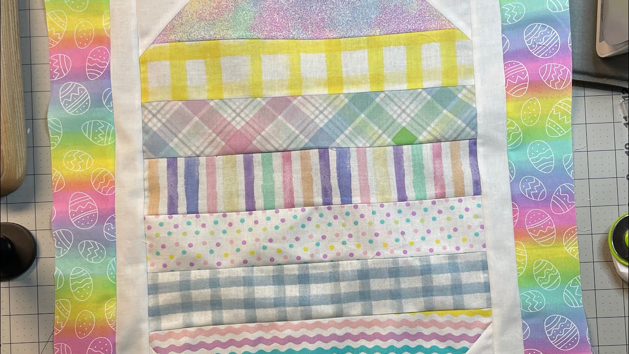 April quilt block tutorial(Easter egg) quilt along - YouTube