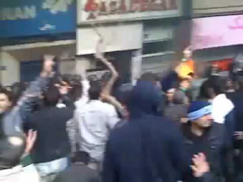 Protesters attacks riot police and basiji militia - Iran Tehran 27 Dec ...