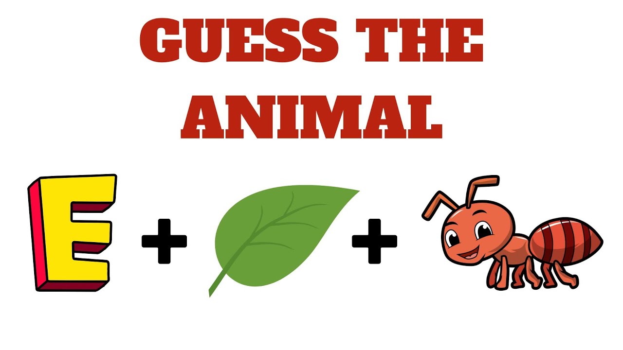 Guess the Animal | Emoji Game for Kids | Combine the Words and Make a ...