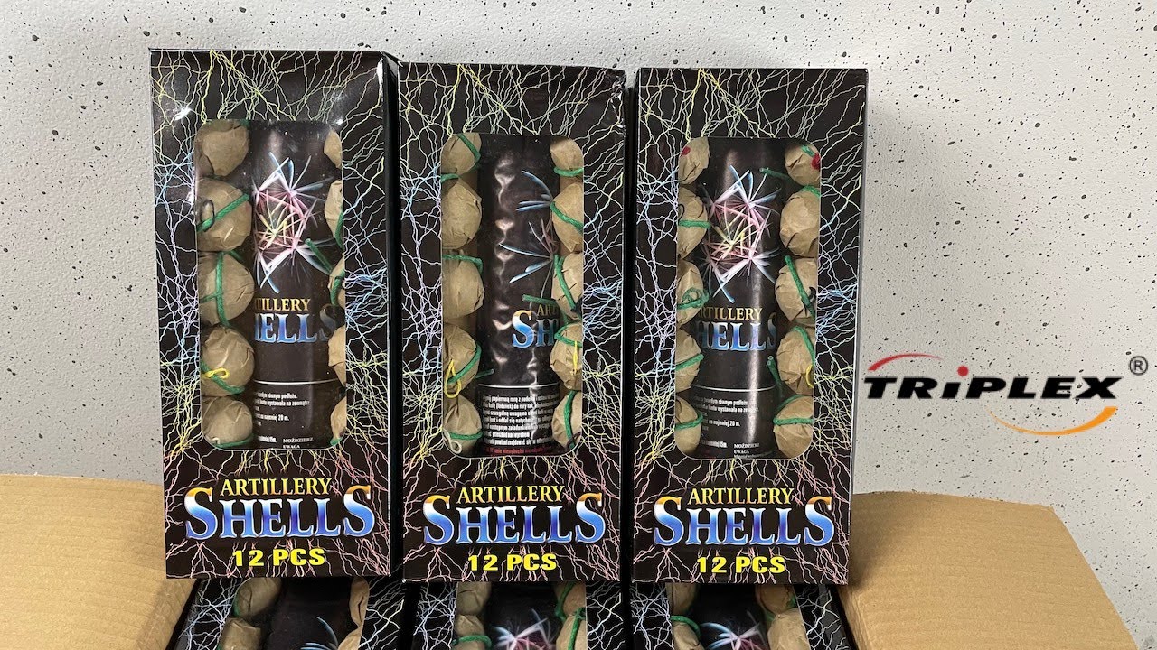 ARTILLERY SHELLS | TRIPLEX PIROTECHNIKA | 12 PIECES | SHELLS + MÖRSER ...