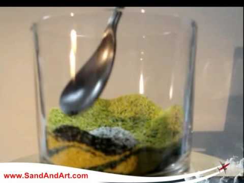 How to make a beautiful sand art vase and customized gift - YouTube