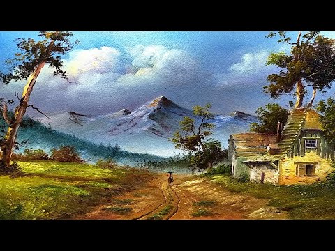 How I Paint Landscape Just By 4 Colors Oil Painting Landscape Step By ...