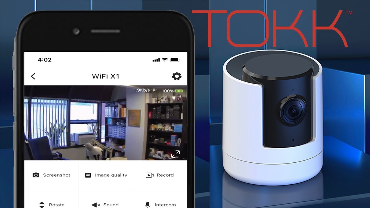 TOKK™ CAM X1 360° Stylish Motorized Wifi Security Camera - YouTube
