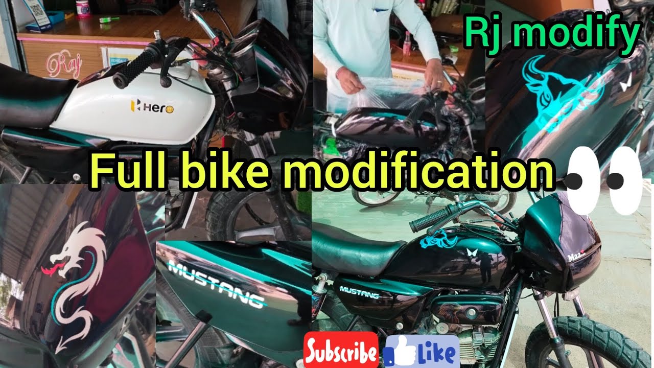 Modified bike स्प्लेंडर 😱 / splendor modified / tank lamination ...