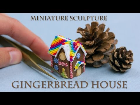 Polymer Clay Christmas Tutorial : Miniature Gingerbread House // Speed ...