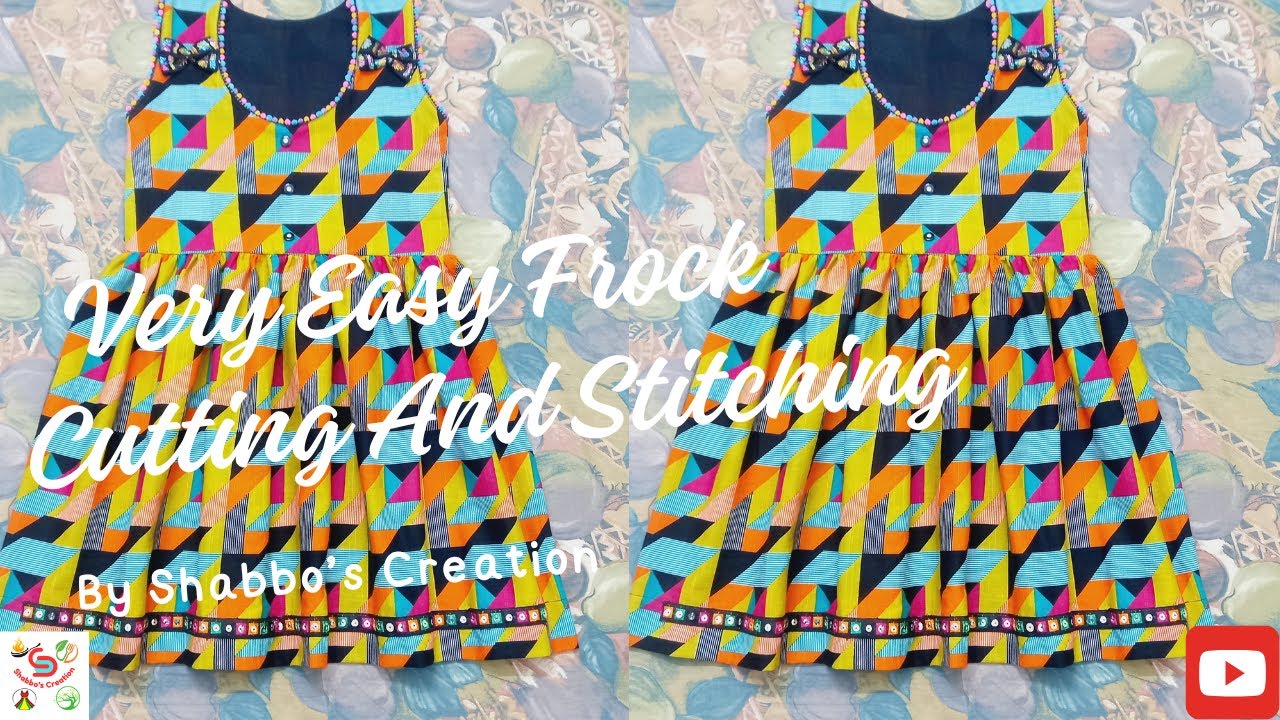 Very Easy Frock Cutting and Stitching - YouTube