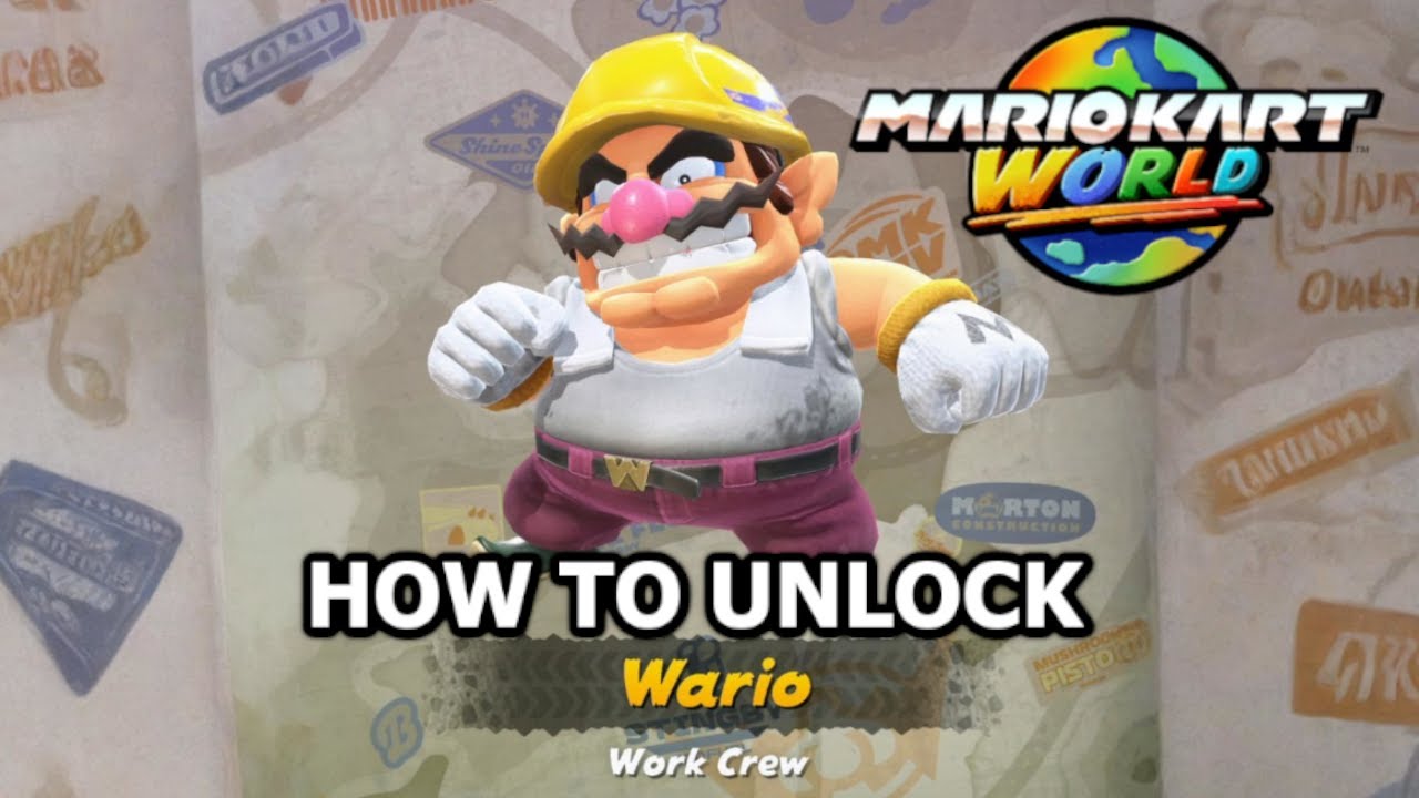 How to unlock Wario Work Crew Outfit - Mario Kart World - YouTube