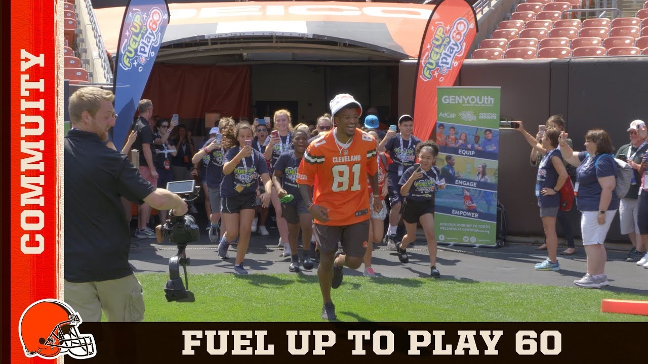 Fuel Up To Play 60 10 year anniversary at FirstEnergy Stadium - YouTube