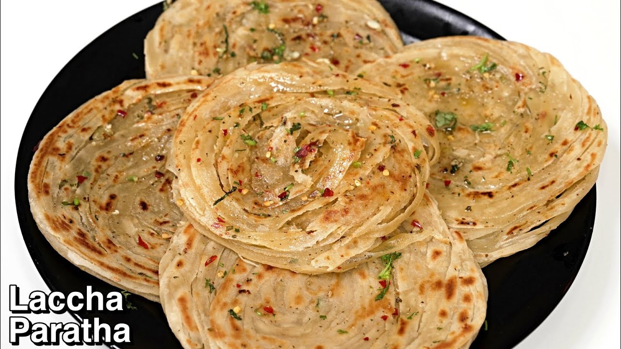 Multi Layered Laccha Paratha - Easy Wheat Laccha Paratha | Garlic ...