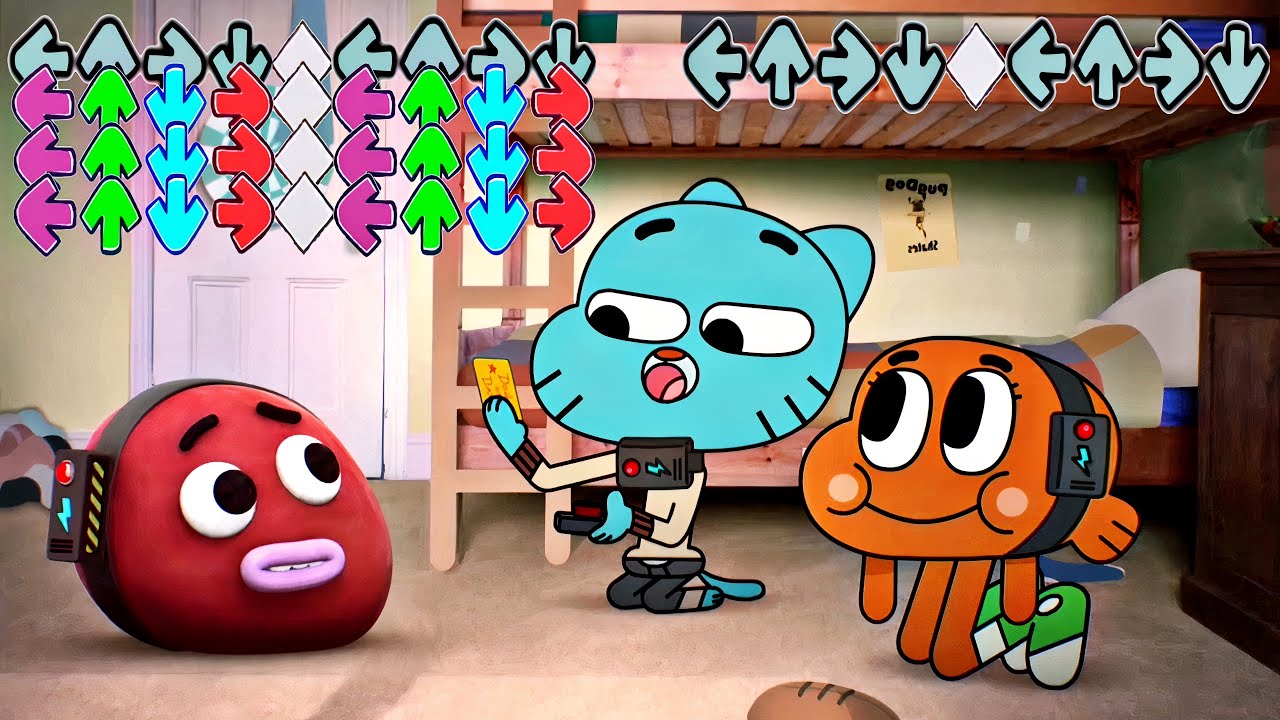 Friday Night Funkin but it's Gumball - 9 ARROWS - YouTube