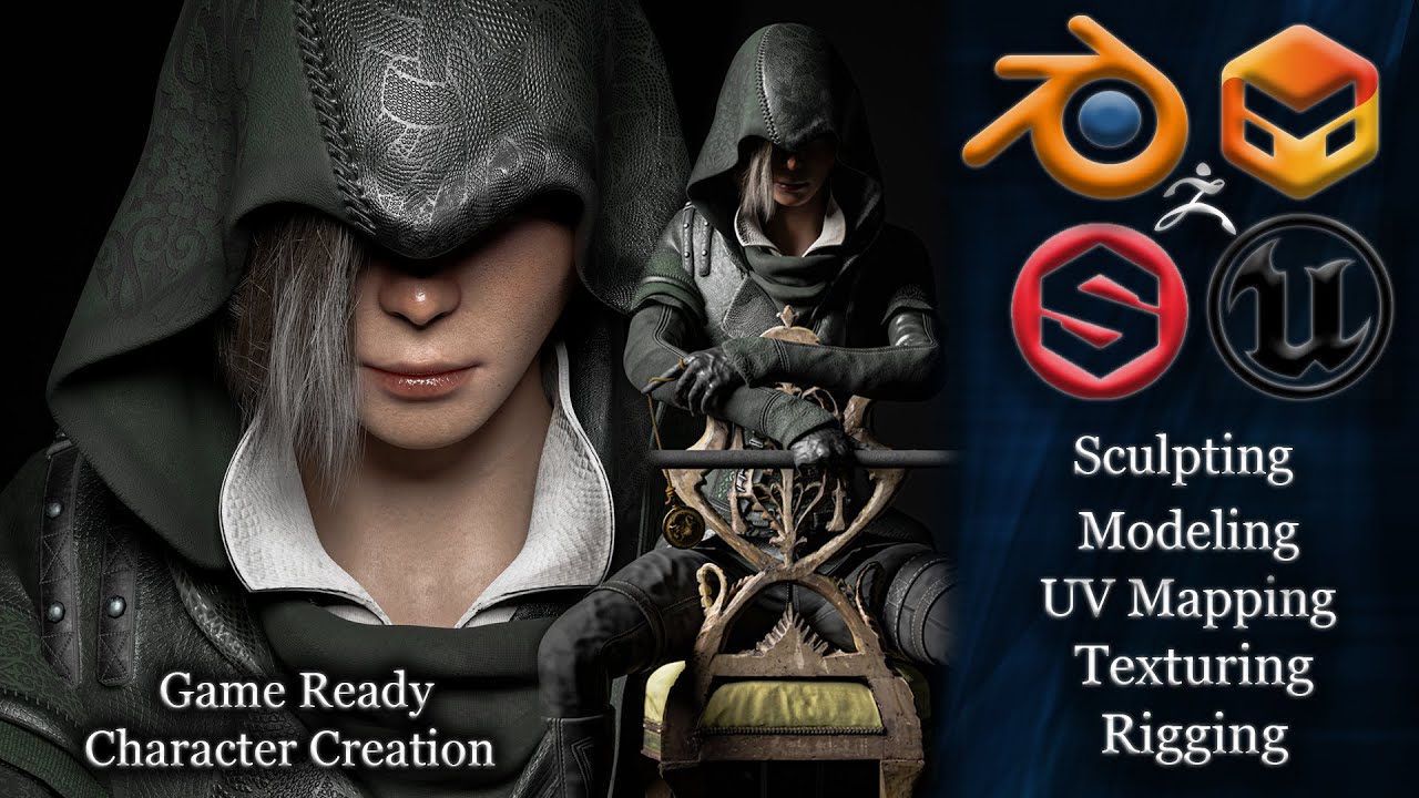 Blender - Game Ready Character Modeling Process - Part 2 - YouTube