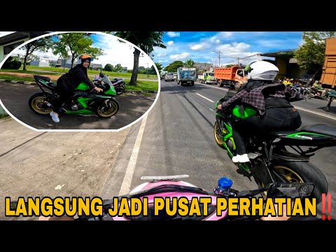 ADIK CEWEK AKANG MV BELAJAR NAIK MOGE ZX636‼️