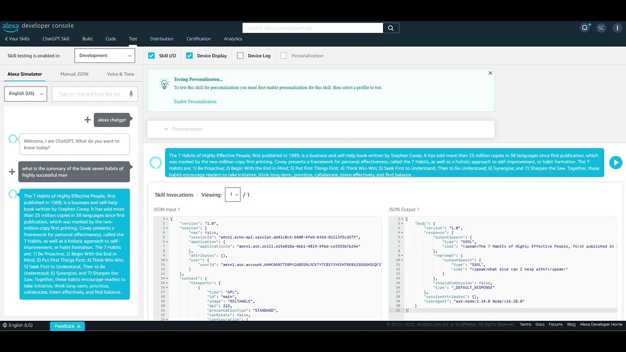 Alexa ChatGPT Integration - YouTube