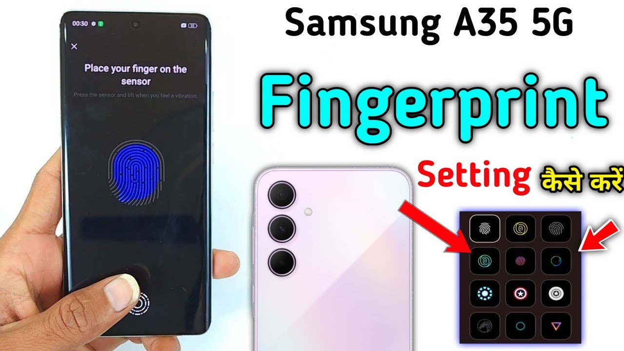 How to set fingerprint Lock in Samsung a35 5g samsung galaxy a35 5g ...