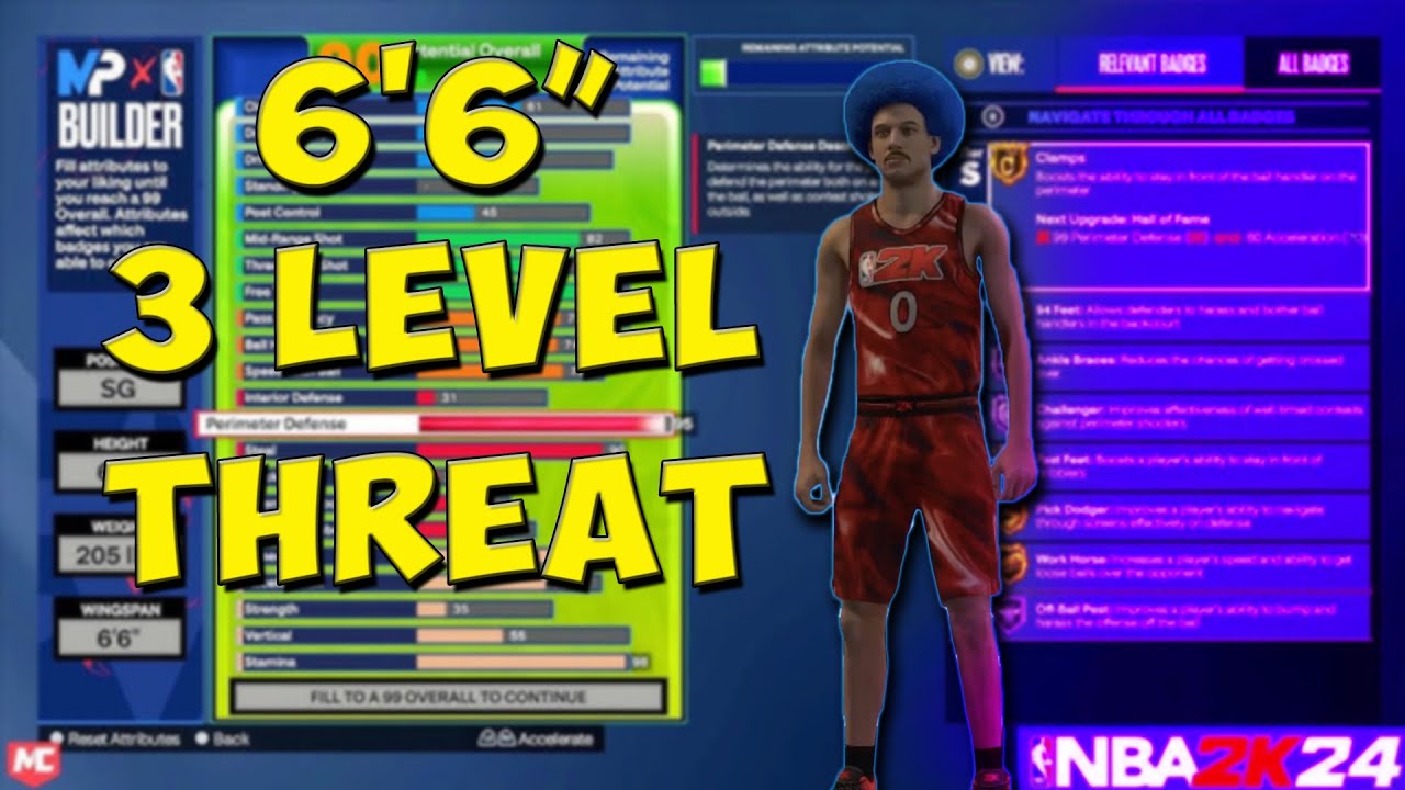 6'6" SHOT CREATING 3-LEVEL THREAT!! Ultimate NBA 2k24 guard build ...