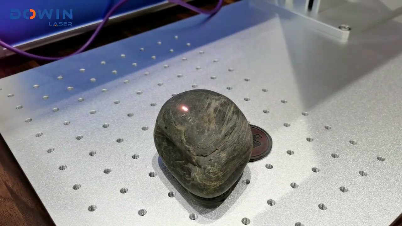 Laser stone engraving machine - YouTube
