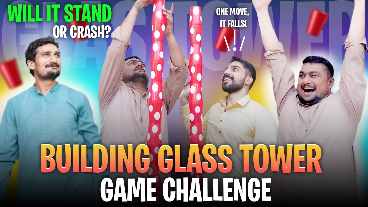 Building Glass Tower Game Challenge Like MrBeast - YouTube