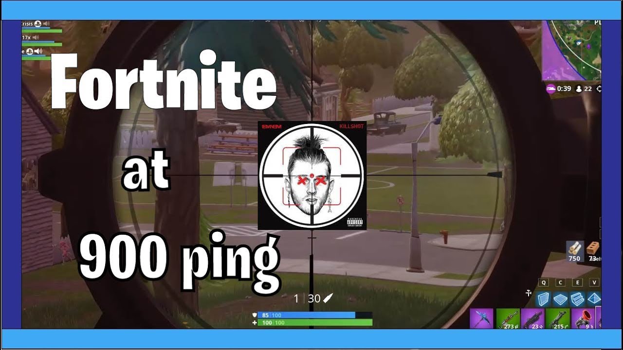 Fortnite at 900 ping - YouTube
