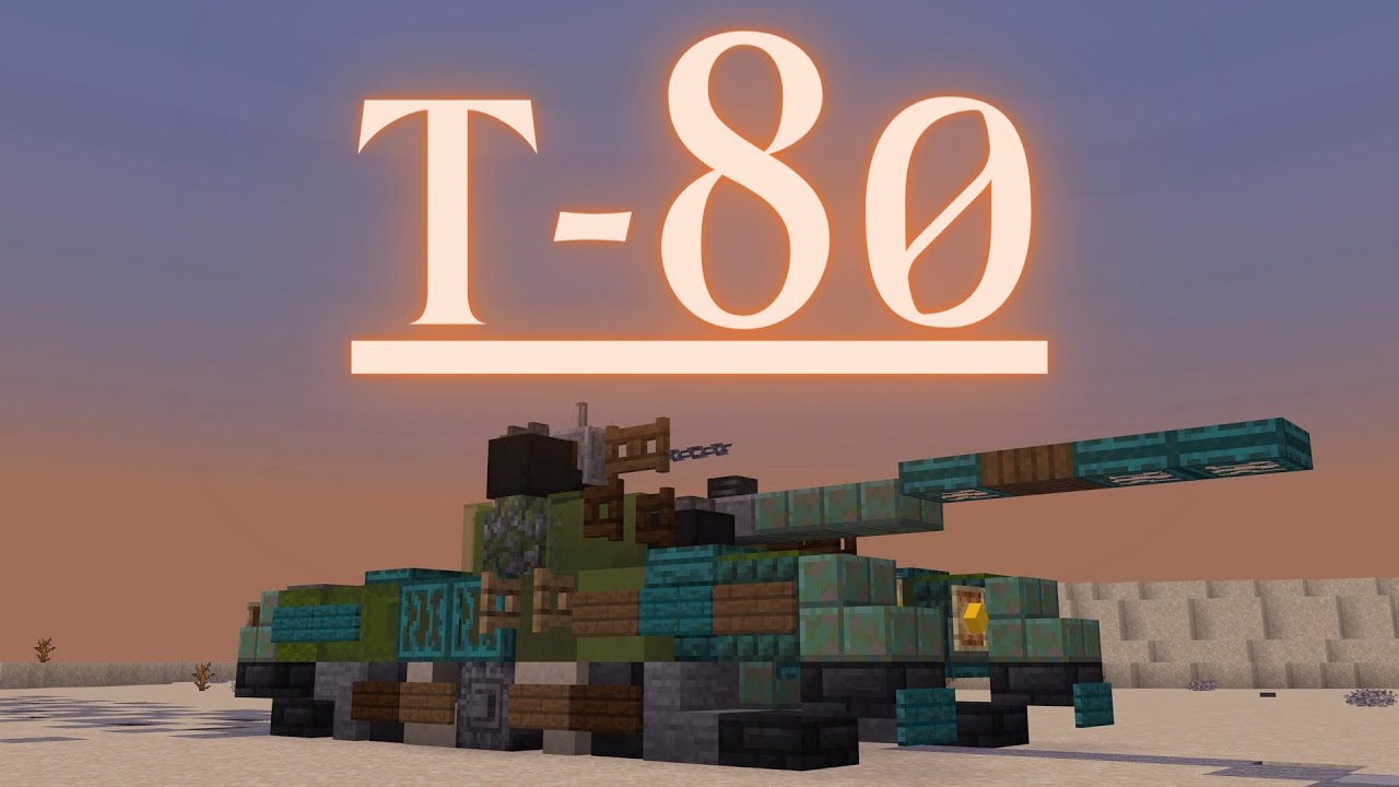 Minecraft: How to build a Tank in Minecraft (T-80) Minecraft Tank ...