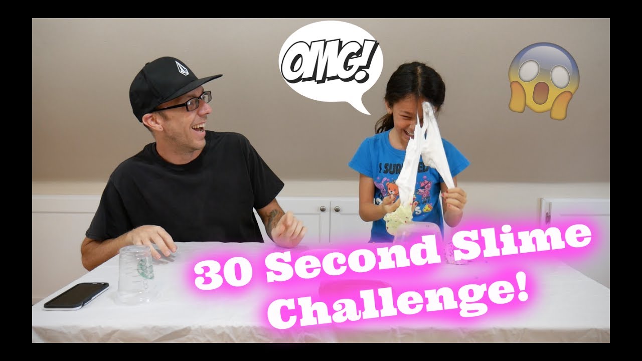 30 SECOND SLIME CHALLENGE | SLIME GOT STUCK IN MY HAIR - YouTube