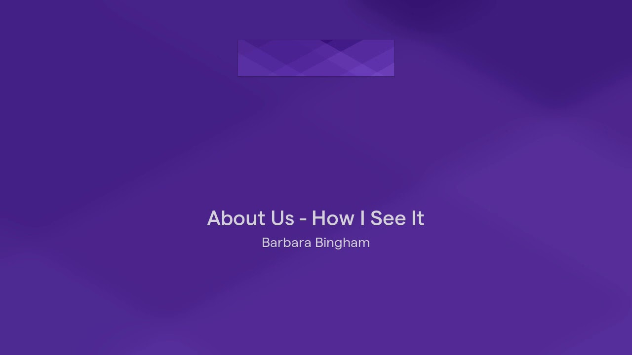 About Us - How I See It - YouTube