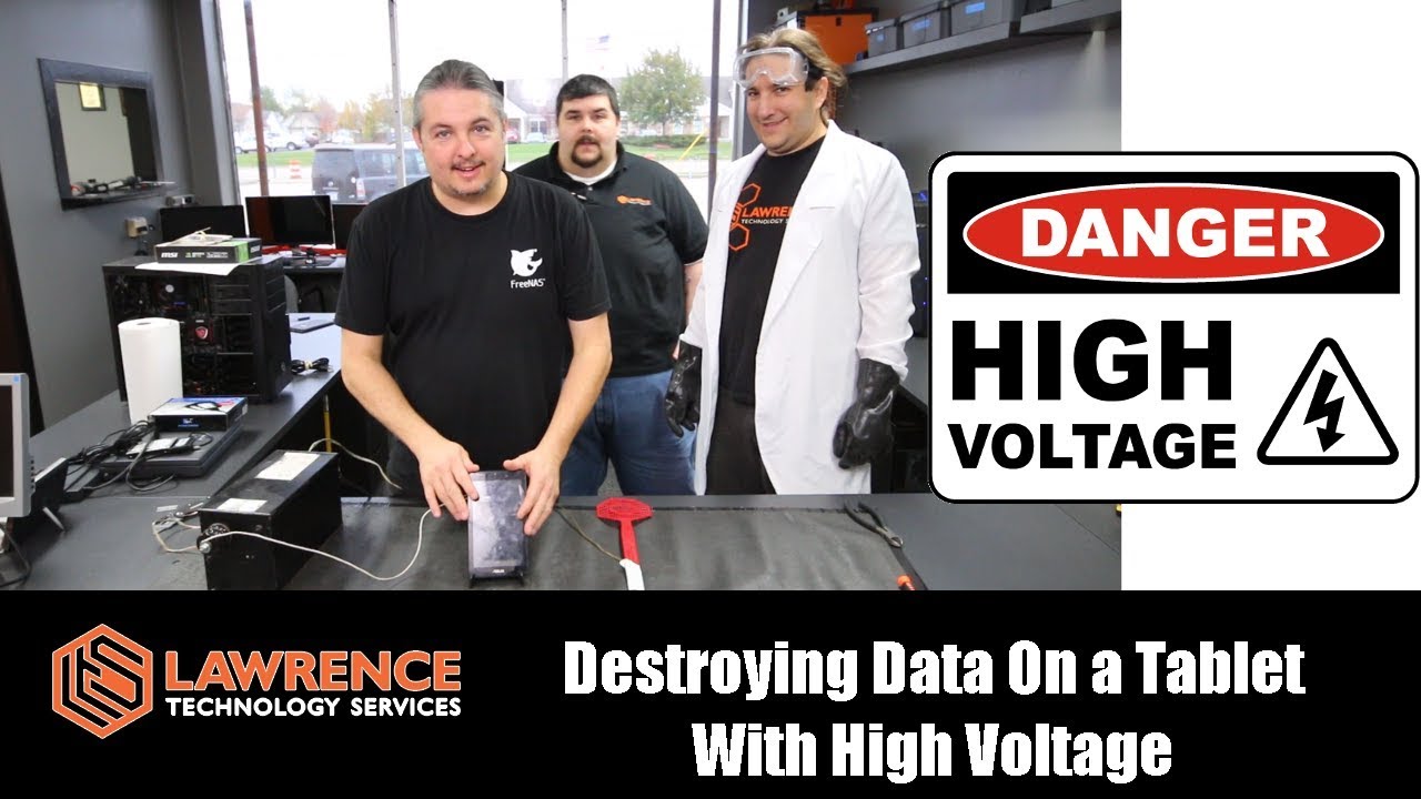 Destroying Data On a Dead Tablet With High Voltage - YouTube