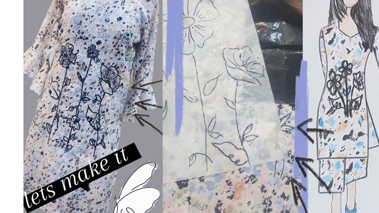 how to make print embroided co ord set.most trendy and elegant look ...