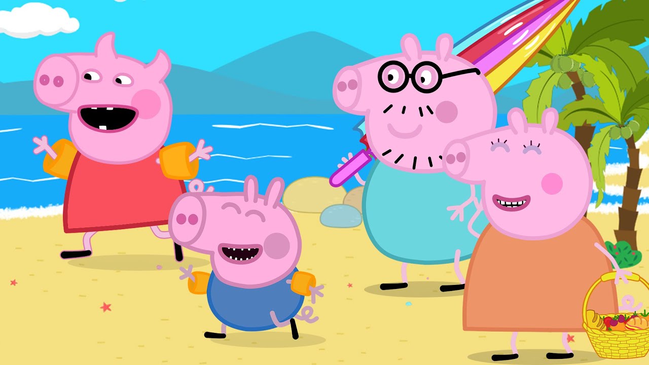 Peppa Family At The Beach - Peppa Pig X Roblox Funny Animation - YouTube