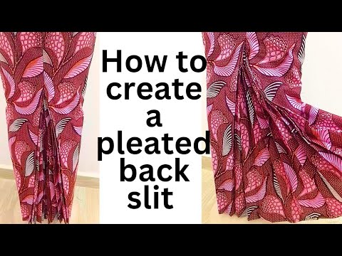 Pleated slit: How to make a pleated slit | back vent on a pencil skirt ...