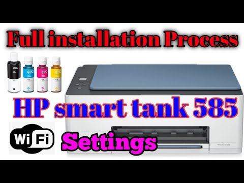 How to install hp smart tank 585 | HP smart tank 585 में ink कैसे डाले ...