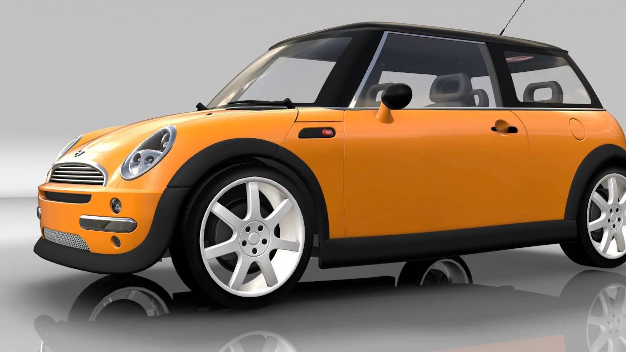 Mini Cooper 3D Model DeltaGen Animation - YouTube